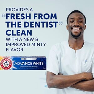 Arm & Hammer Advance White Extreme Whitening Toothpaste Clean Mint - 6 Oz- Pack of 8