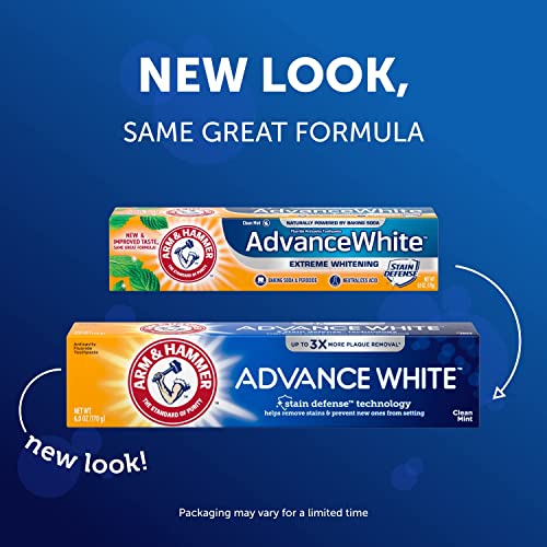 Arm & Hammer Advance White Extreme Whitening Toothpaste Clean Mint - 6 Oz- Pack of 8