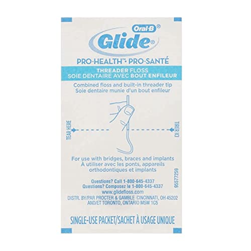 Glide Threader Floss, 30 Single-Use Packets each (Value Pack of 12)