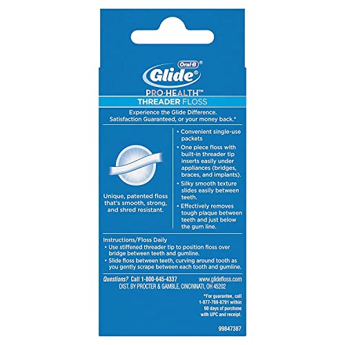 Glide Threader Floss, 30 Single-Use Packets each (Value Pack of 12)