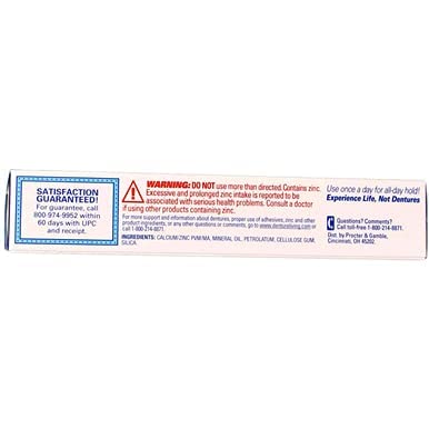 Fixodent Free Denture Adhesive Cream 2.40 oz (Pack of 5)