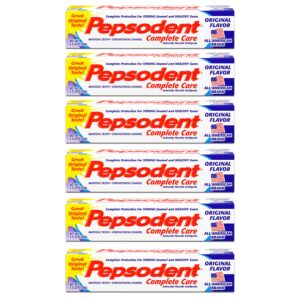 pepsodent complete care toothpaste original flavor 5.5 oz ( pack of 6)