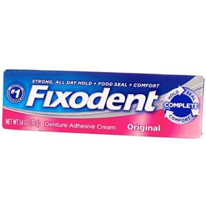 fixodent denture adhesive cream original 1.40 oz (pack of 2)