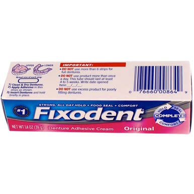 Fixodent Denture Adhesive Cream Original 1.40 oz (Pack of 2)