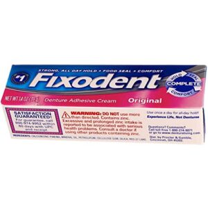 Fixodent Denture Adhesive Cream Original 1.40 oz (Pack of 2)