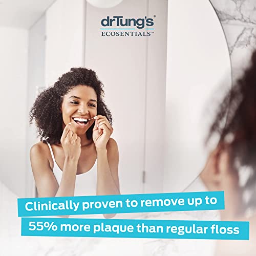 DrTung's Smart Floss - Natural Floss, PTFE & PFAS Free Floss, Gentle on Gums, Expands & Stretches, BPA Free Floss - Natural Dental Floss Cardamom Flavor (Pack of 7)