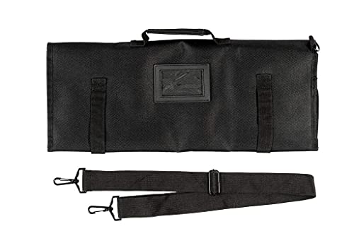 EVERPRIDE Chef Knife Roll Bag Holds 10 Knives – Contains 2 Large Zippered Pockets for Meat Cleavers and Cooking Tools – Durable Knife Case for Chefs and Culinary Students – Knives Not Included