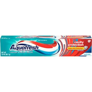 aquafresh cavity protection fluoride toothpaste, cool mint 3 oz