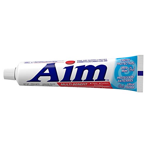 Aim Multi-Benefit Cavity Protection Gel Toothpaste, Ultra Mint 5.50 oz (Pack of 11)