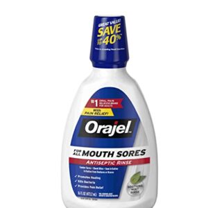 Orajel Antiseptic Mouth Sore Rinse, 16 Ounce (Pack of 3)