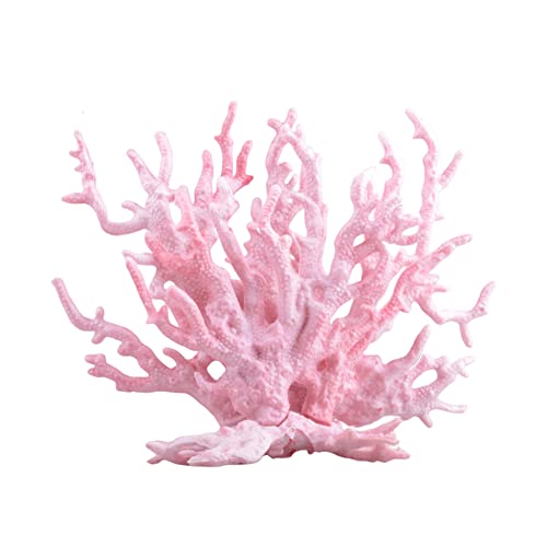 Mallofusa Artificial Aquarium Plant Ornament Decor Plastic Coral Reef Fish Tank Decoration Pink