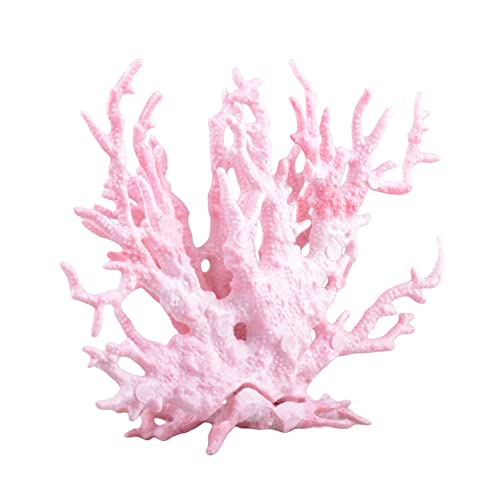 Mallofusa Artificial Aquarium Plant Ornament Decor Plastic Coral Reef Fish Tank Decoration Pink