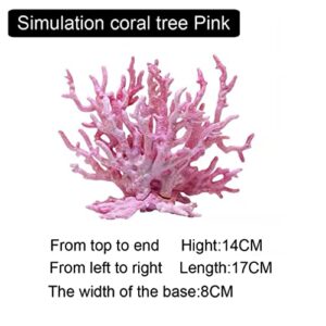 Mallofusa Artificial Aquarium Plant Ornament Decor Plastic Coral Reef Fish Tank Decoration Pink