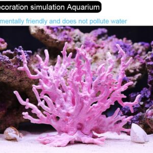 Mallofusa Artificial Aquarium Plant Ornament Decor Plastic Coral Reef Fish Tank Decoration Pink