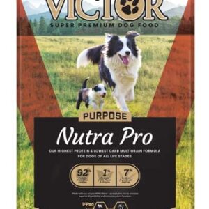 Victor Super Premium Dog Food – Purpose - Nutra Pro – Gluten Free, High Protein Low Carb Dry Dog Food for Active Dogs of All Ages – Ideal for Sporting Dogs, Pregnant or Nursing Dogs & Puppies, 40lbs