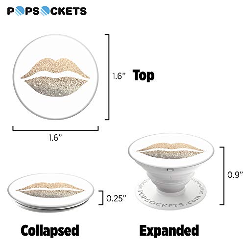 PopSockets: Collapsible Grip & Stand for Phones and Tablets - Gold Lips