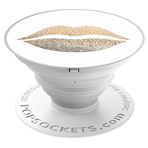 PopSockets: Collapsible Grip & Stand for Phones and Tablets - Gold Lips