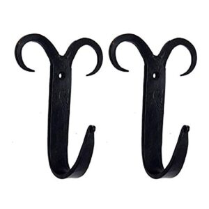 adonai hardware acsah black antique iron hook (supplied as 2 pieces per pack)