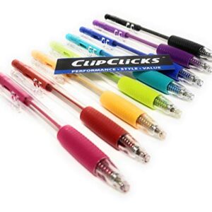 Assorted Ink Clip Click Pens