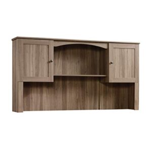 sauder harbor view hutch, salt oak finish, country rustic, l: 66.14" x w: 12.60" x h: 36.18"