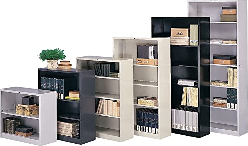 Hon S82abcq Metal Bookcase, Six-Shelf, 34-1/2W X 12-5/8D X 81-1/8H, Light Gray