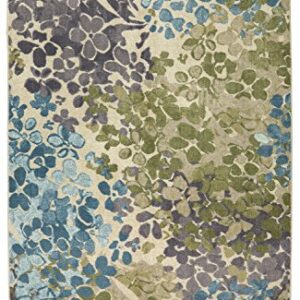 Mohawk Home Aurora Radiance Aqua Abstract Floral Area Rug, 7'6"x10', Blue/Green