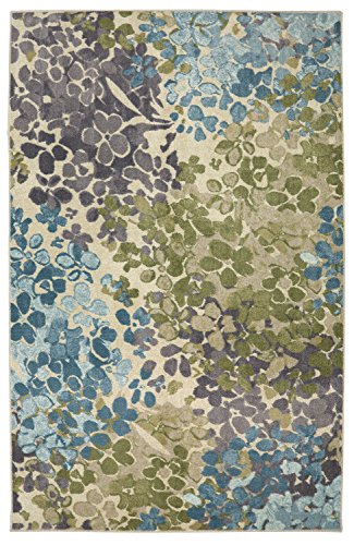 Mohawk Home Aurora Radiance Aqua Abstract Floral Area Rug, 7'6"x10', Blue/Green