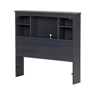 south shore aviron bookcase headboard, twin, blueberry