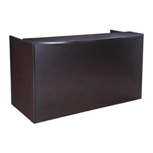 boss reception desk, 71w x 30/36d x 42h, mocha (n169-moc)