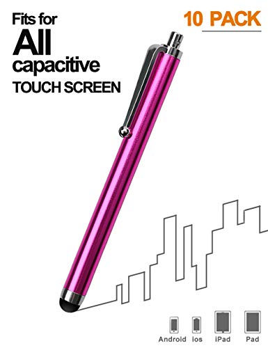 Stylus Pens for Touch Screens, LIBERRWAY Pen 10 Pack of Pink Purple Black Green Silver Universal Screen Capacitive Compatible with Kindle ipad iPhone Samsung