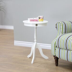 Frenchi Furniture Table, 15.76 in x 15.76 in x 24.82 in, White