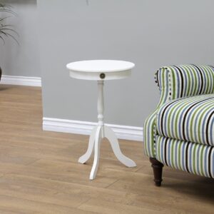 Frenchi Furniture Table, 15.76 in x 15.76 in x 24.82 in, White