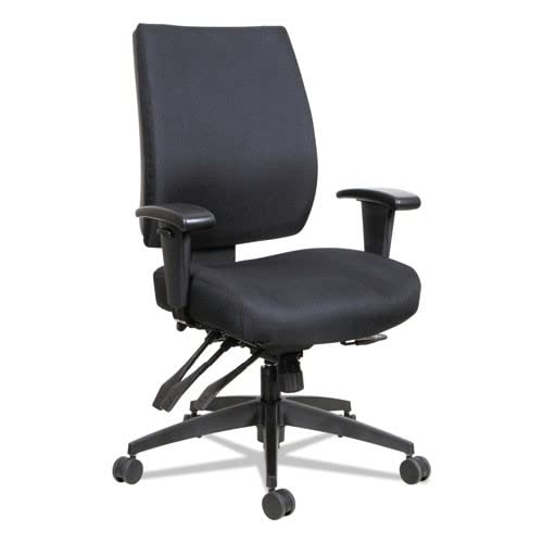 Alera ALEHPM4201 Wrigley Series 275 lbs. Capacity High Performance Mid-Back Multifunction Task Office Chair - Black