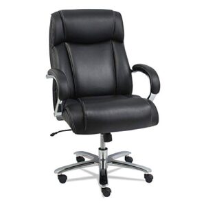 alera alems4419 maxxis series big and tall leather chair, black/chrome