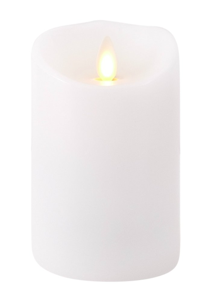 Liown Flameless Candle: Unscented Moving Flame Candle with Timer (4" White)