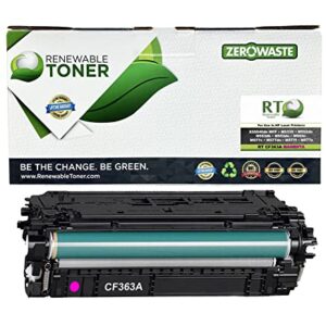 Renewable Toner Compatible Toner Cartridge Replacement for HP 508A CF363A use in Laserjet Enterprise MFP M577 M553 (Magenta)