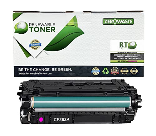 Renewable Toner Compatible Toner Cartridge Replacement for HP 508A CF363A use in Laserjet Enterprise MFP M577 M553 (Magenta)