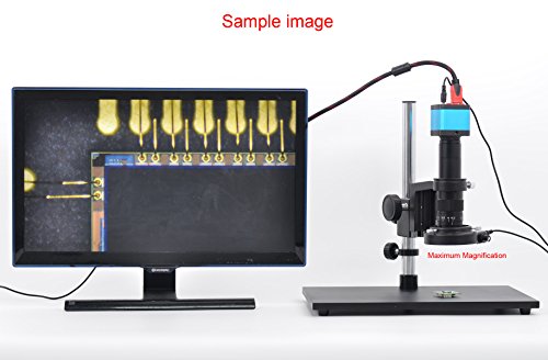 Metal Boom Stereo Microscope Camera Table Stand Holder 50mm Ring +180X Zoom C-Mount Lens (180X Zoom Lens)