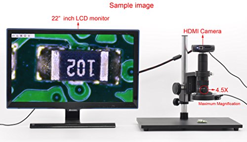 Metal Boom Stereo Microscope Camera Table Stand Holder 50mm Ring +180X Zoom C-Mount Lens (180X Zoom Lens)