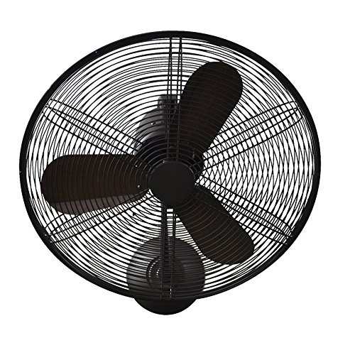 allen + roth 18-Inch 3-Speed Oscillation Indoor Outdoor Wall Bronze Fan