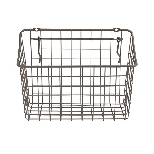 Spectrum Diversified 10" x 5" x 7" Pegboard & Wall Mount Basket, 10"L x 7"W, Industrial Gray