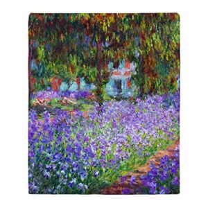 cafepress monet throw blanket super soft fleece plush throw blanket, 60"x50"