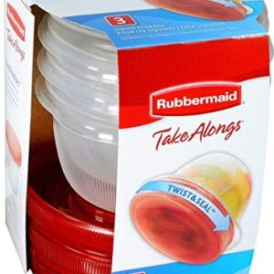 Rubbermaid TAKEALONG 3pc 2cup TWIST TOP, 1, Clear