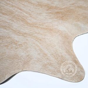 Genuine Exotic Beige Palomino Cowhide Rug 6 x 7-8 ft. 180 x 240 cm