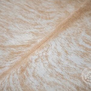 Genuine Exotic Beige Palomino Cowhide Rug 6 x 7-8 ft. 180 x 240 cm