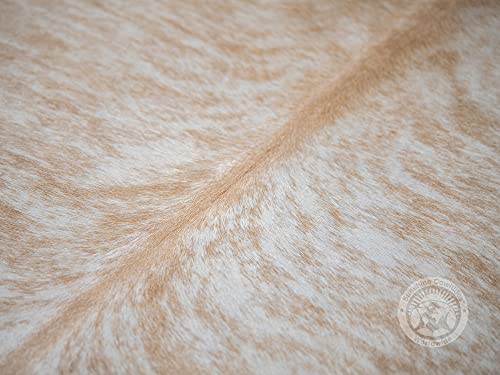 Genuine Exotic Beige Palomino Cowhide Rug 6 x 7-8 ft. 180 x 240 cm