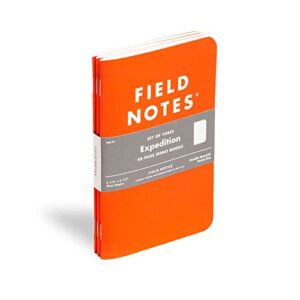 Field Notes: Expedition 3-Pack Waterproof Notebook with Dot-Graph Paper - 3.5" x 5.5"