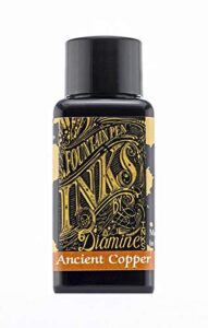 diamine 30 ml bottle fountain pen ink, ancient copper by diamine