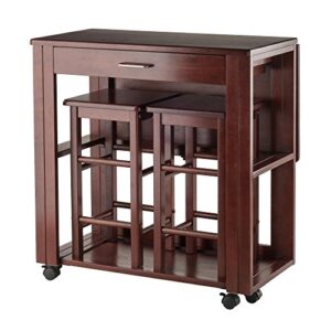 winsome wood fremont space saver set walnut/3 piece