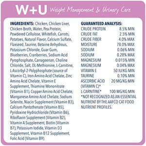 Blue Buffalo Natural Veterinary Diet W+U Weight Management + Urinary Care Wet Cat Food, Chicken 5.5-oz cans (Pack of 24)